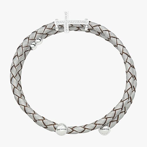 Click here for Sparkle Allure Grey Blessed Leather Womens Cubic Z... prices