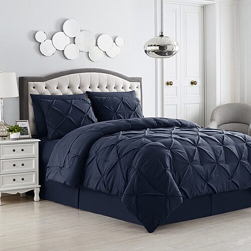 Sweet Home Collection 8pc. Pintuck All Season Bed-in-A-Bag Set