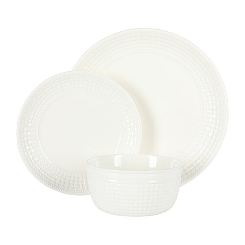 Click here for Martha Stewart Basketweave 12-pc. Ceramic Dinnerwa... prices