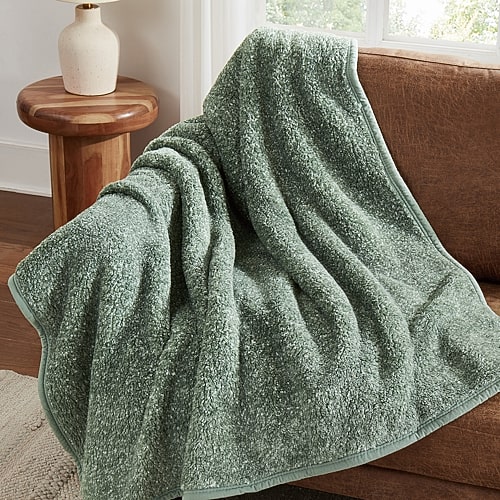 Click here for Brooklyn Loom Heathered Sherpa Throw prices