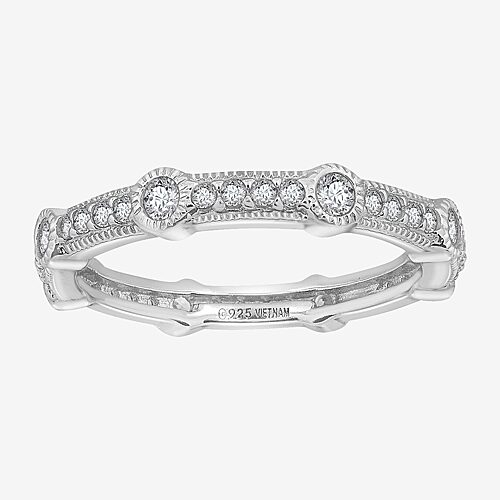 Click here for Cubic Zirconia Sterling Silver Round Band  9 prices