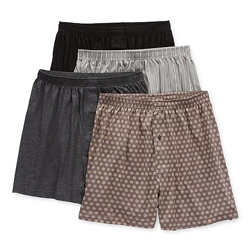 Click here for Stafford Knit Mens 4 Pack Boxers 305939  Large  Bl... prices