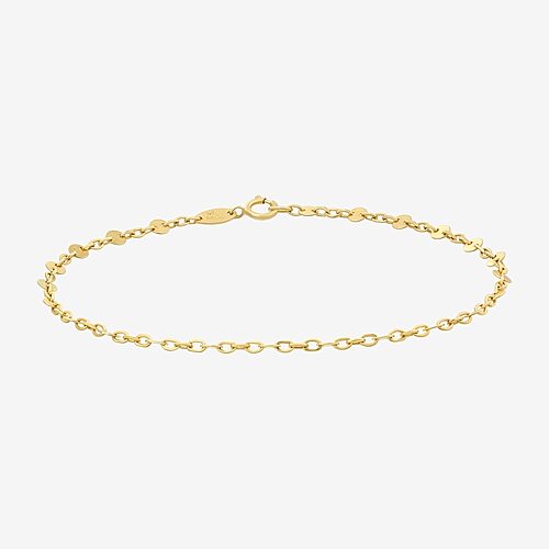 Click here for Womens 10K Gold 7.25 Inch Solid Link Chain Bracele... prices