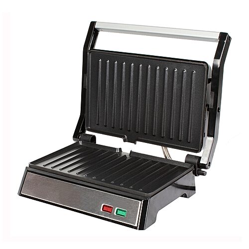 MegaChef Electric Dual Plate Non-Stick Panini Grill Contact Press with Drip Tray