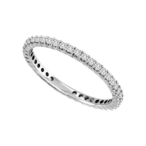 Click here for 1/2 CT.T.W. Natural Diamond 14K White Gold Eternit... prices