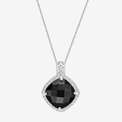 Click here for Womens Genuine Black Onyx Sterling Silver Cushion... prices