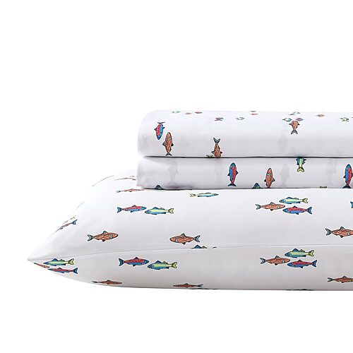 Eddie Bauer Kids Microfiber 4-Piece Sheet Set  Full - Fish Lake