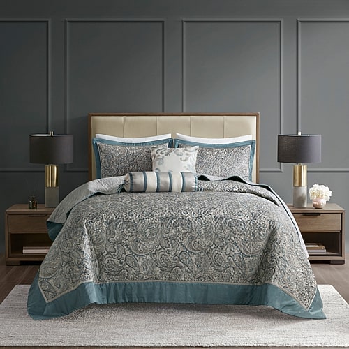Click here for Madison Park Adeline Paisley Reversible Jacquard 5... prices