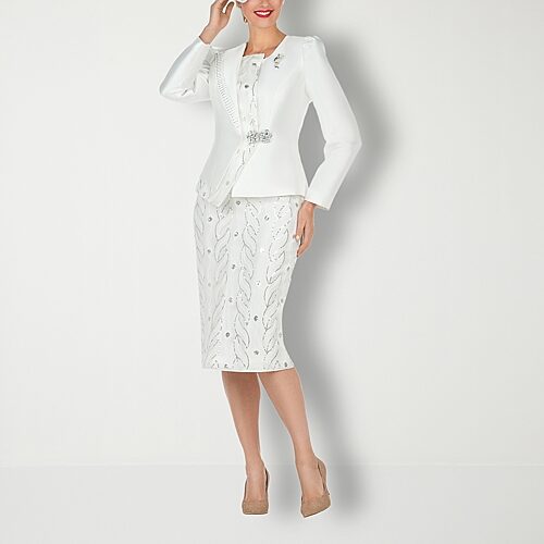 Click here for Giovanna Signature 2-pc. Skirt Suit  18  White prices