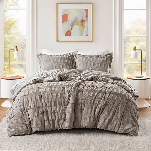 Madison Park Gia Faux Fur Comforter Sets