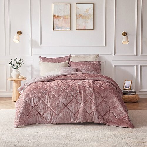 Intelligent Design Felicia Velvet 3-Pc. Comforter Set  Twin/Twin Xl - Blush