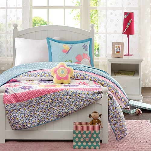 Intelligent Design Crazy Daisy 4-Pc. Quilt Set  Full/Queen - Multi