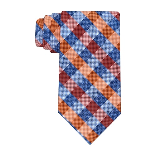 Click here for Stafford Plaid Tie  One Size  Orange prices