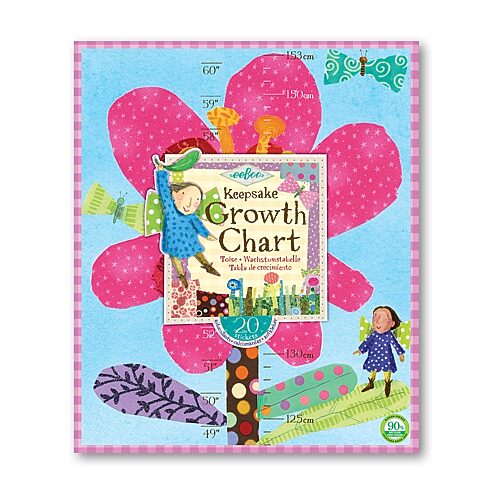 Click here for Eeboo Hot Pink Flower Growth Chart For Girls Respo... prices