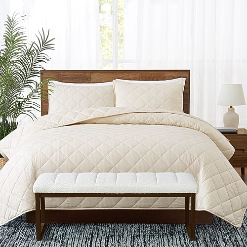 Click here for Brooklyn Loom Pinstripe 3pc. Quilt Set prices