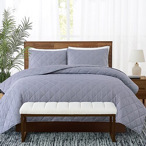 Click here for Brooklyn Loom Pinstripe 3pc. Quilt Set prices