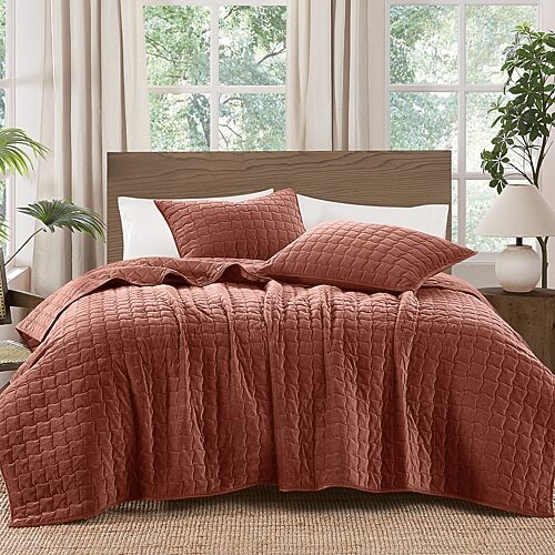Click here for Brooklyn Loom Matte Cotton Velvet Wavy Square 3pc.... prices