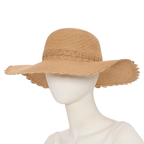 Click here for SOL and MER Straw With Lace Band Womens Floppy Hat... prices