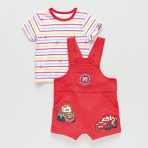 Click here for Baby Boys 2-pc. Cars Shortall Set  12 Months  Red prices