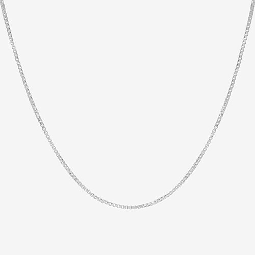 Click here for Womens 10K Gold 20 Inch Box Chain Necklace  One Si... prices