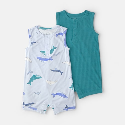 Click here for Carters Baby Boys PurelySoft Whale Sleeveless Romp... prices