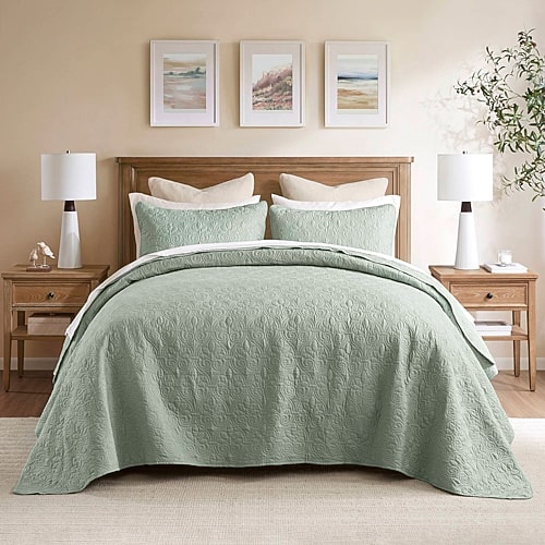 Click here for Madison Park Quebec Quilted 2-Pc. Bedspread Set  T... prices