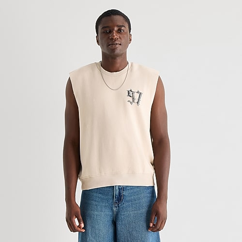 Click here for Arizona Mens Crew Neck Fleece Sleeveless Tank Top... prices