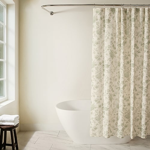 Click here for ienjoy Home Cotton Blend Printed Shower Curtains... prices