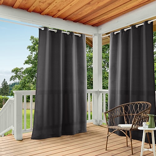 Click here for Town And Country Cabana Solid Grommet Top Light-Fi... prices