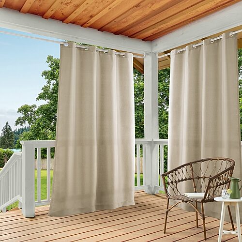 Click here for Town And Country Cabana Solid Grommet Top Light-Fi... prices