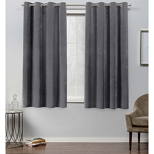 Click here for Exclusive Home Curtains Velvet Grommet Top Light-F... prices