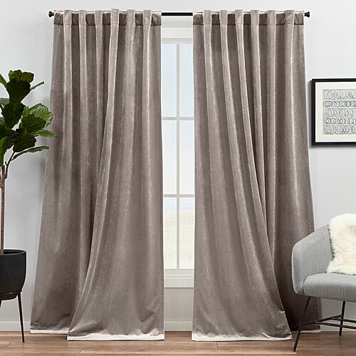 Click here for Exclusive Home Curtains Velvet Tab Top Light-Filte... prices