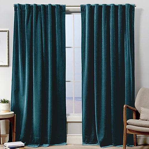 Click here for Exclusive Home Curtains Velvet Tab Top Light-Filte... prices