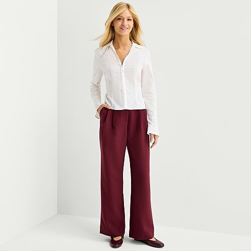 Click here for by&by Womens Juniors Wide Leg Mid Rise Trouser  6... prices