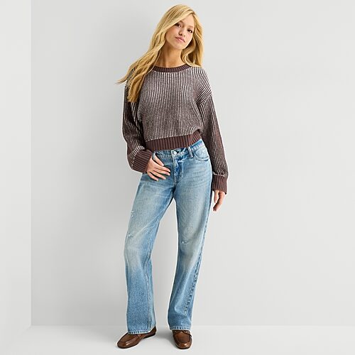 Click here for Arizona Womens Low Rise Straight Leg Jean  2  Blue prices