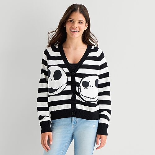 Click here for Juniors Womens V Neck Long Sleeve Nightmare Before... prices