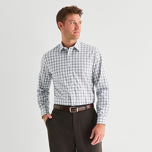 Click here for Stafford Plaid Mens Long Sleeve Regular Fit Button... prices
