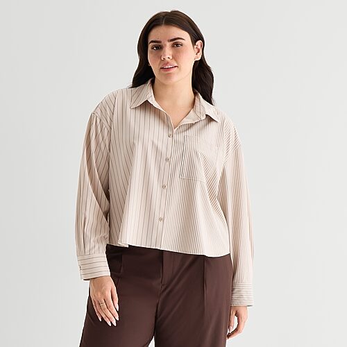 Click here for Stylus Womens Plus Cuffed Long Sleeve Regular Fit... prices