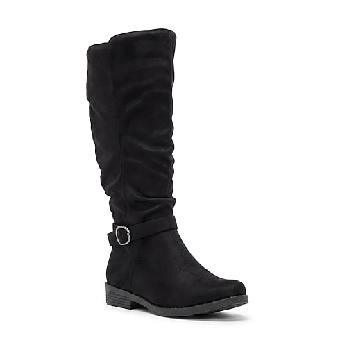 Click here for Pop Womens Kayley Flat Heel Slouch Boots  5 Medium... prices