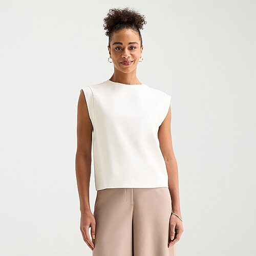 Click here for Worthington Womens Crew Neck Sleeveless Blouse  Xx... prices