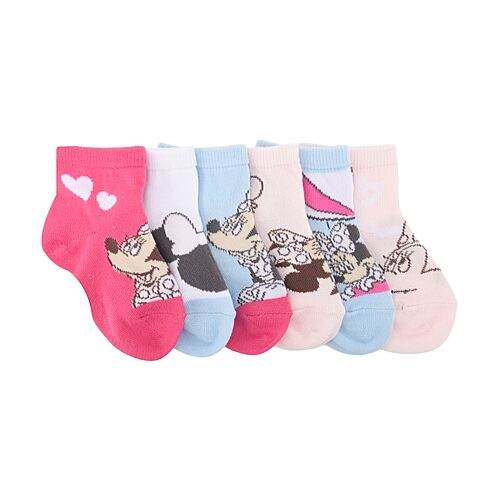 Click here for Girls 6 Pair Toddler Minnie Mouse Quarter Ankle So... prices
