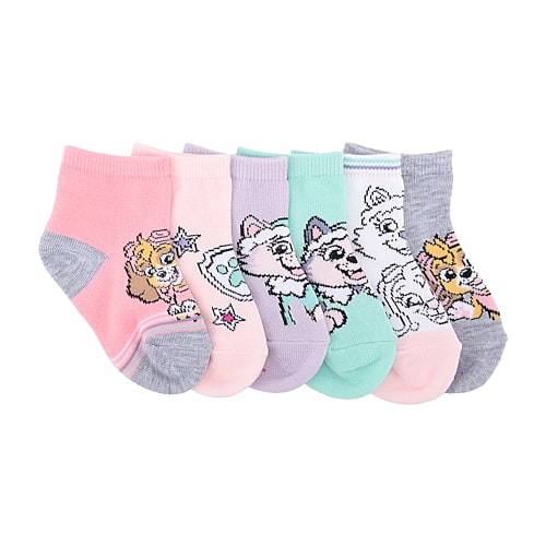Click here for Girls 6 Pair Toddler Paw Patrol Quarter Ankle Sock... prices
