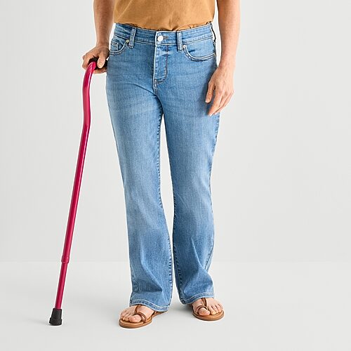 Click here for St. Johns Bay Womens Adaptive Bootcut Jean  12  Bl... prices
