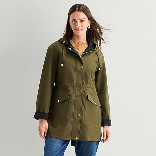 Click here for Gallery Womens Midweight Raincoat  Small  Green prices