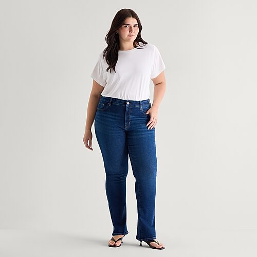 Click here for a.n.a Womens Plus High Rise Bootcut Jean  30w Shor... prices