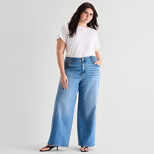 Click here for a.n.a Womens High Rise Wide Leg Jean  24w Long  Bl... prices