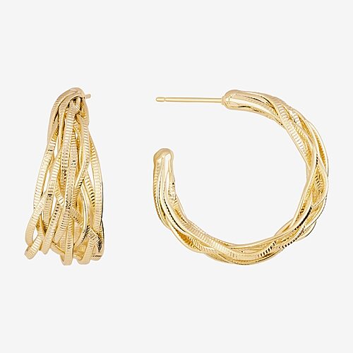 Click here for Silver Reflections Womens 14K Gold Over Brass 30mm... prices