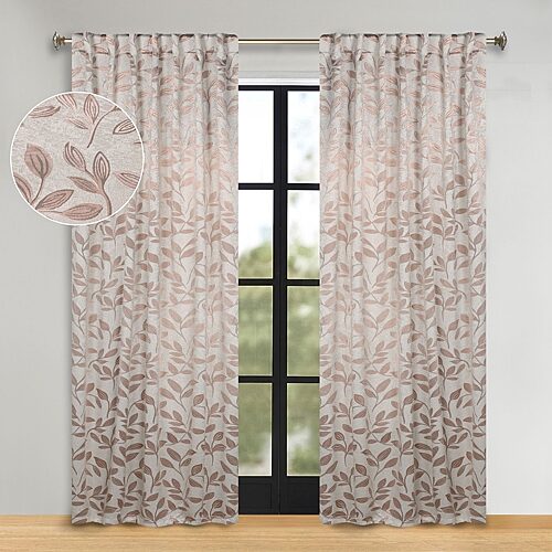 Click here for Superior Washable Leaves Room Darkening Back Tab C... prices