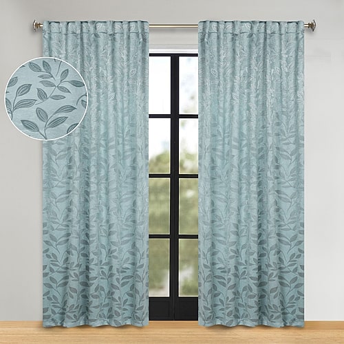 Click here for Superior Modern Leaves Room Darkening Grommet Top... prices