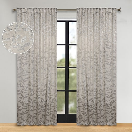Click here for Superior Washable Leaves Room Darkening Back Tab C... prices